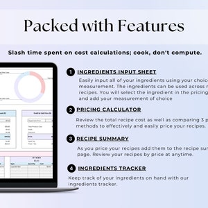 Easy Recipe Cost and Pricing Calculator, Food Business Costing Template ...