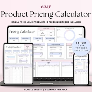 Easy Product Pricing Calculator Template for Small Business, Profit ...