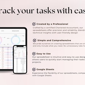 Task Tracker Spreadsheet Template, Task Management Google Sheets, To-do ...
