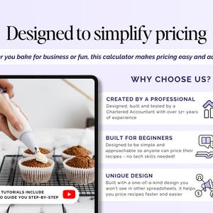 Recipe Cost and Pricing Calculator, Home Baker Business Cake Costing ...