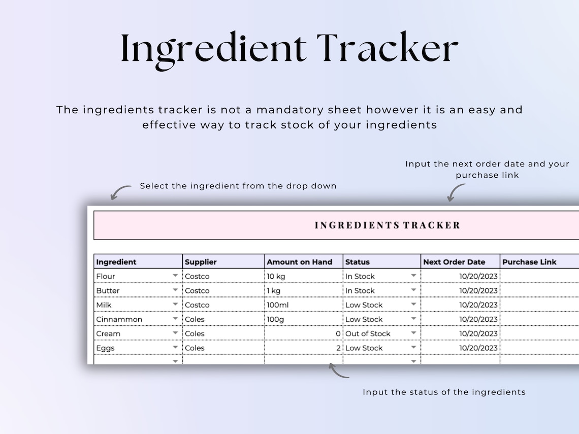 Easy Recipe Cost and Pricing Calculator, Food Business Costing Template ...