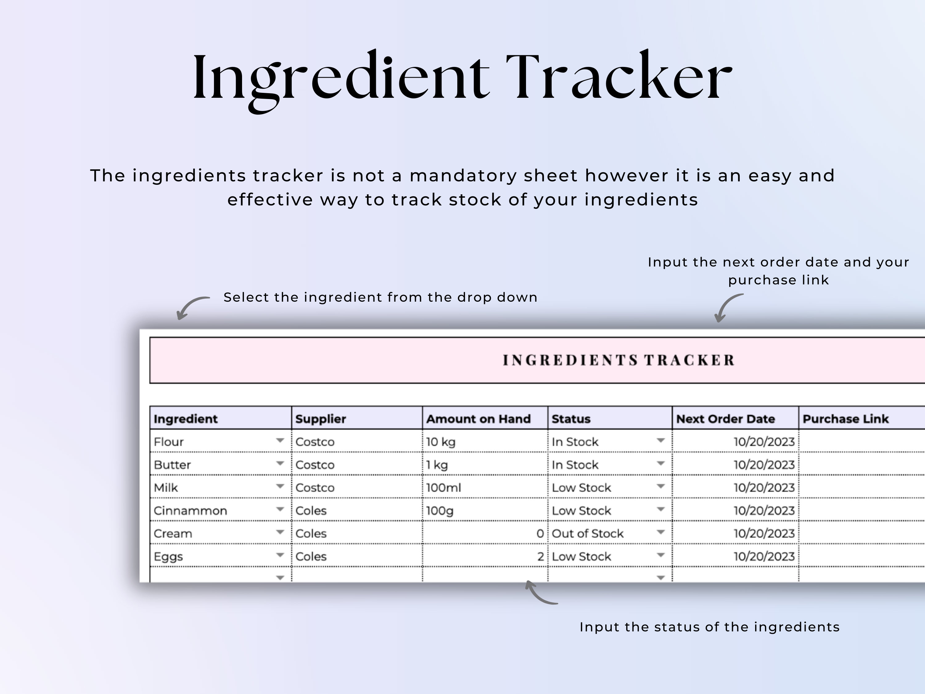 Easy Recipe Cost and Pricing Calculator, Food Business Costing Template ...