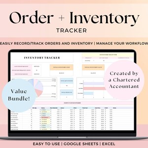 Inventory Order Tracker Spreadsheet, Product Tracking Template for ...