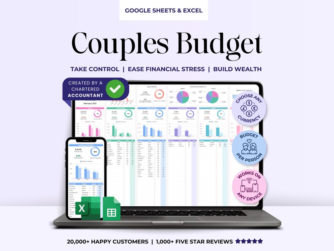 Couples Budget Spreadsheet Monthly Couple Budget Template Google Sheets ...