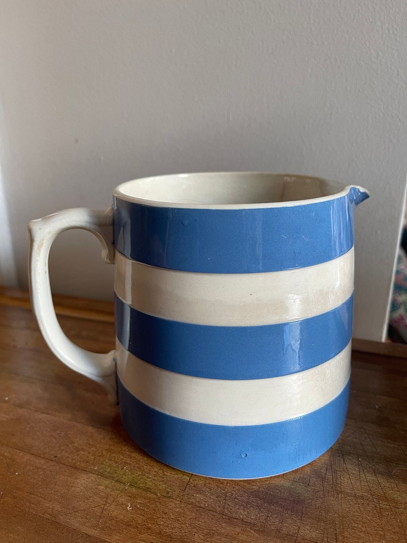 Vintage Green Co Gresley England Cornishware Blue & White Stripe ...
