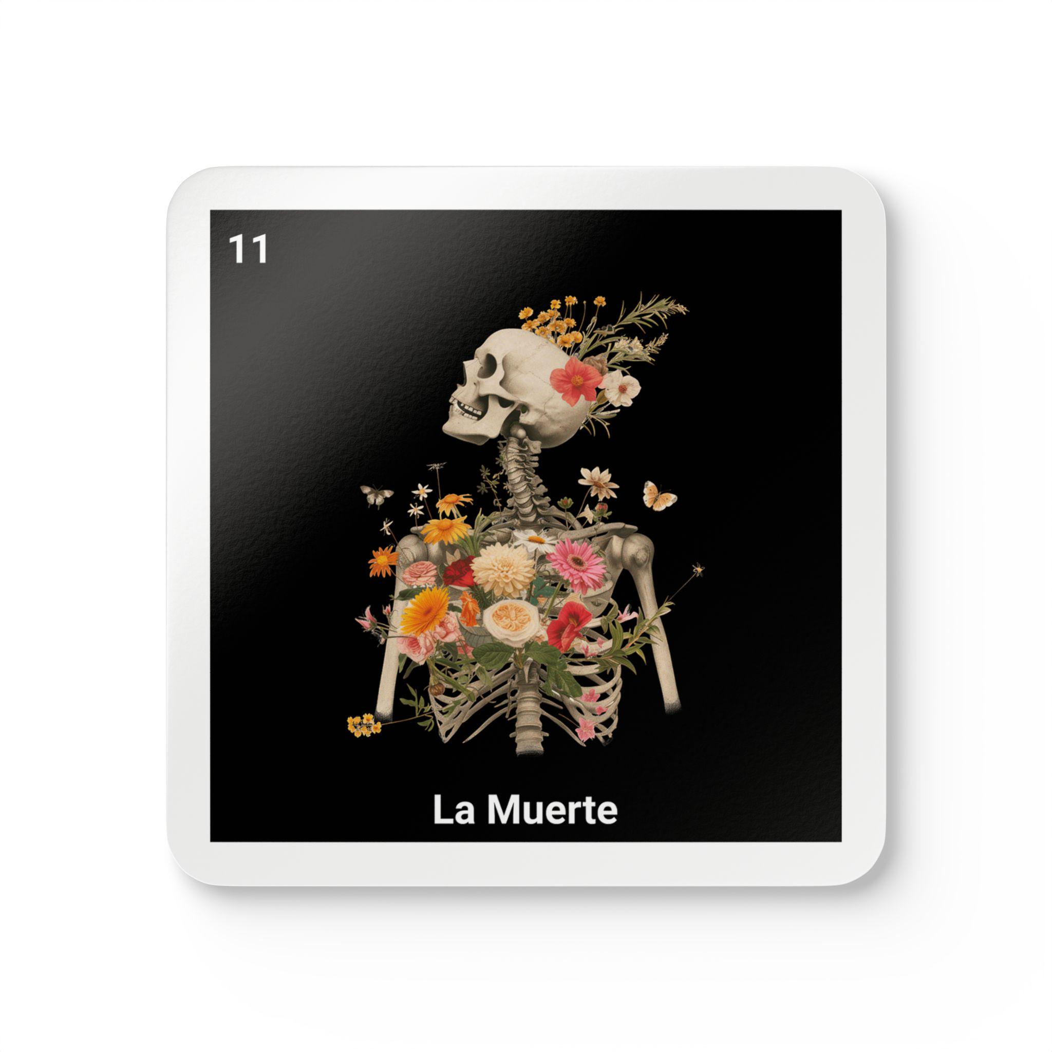 Skeleton Loteria Coaster Set,dark Romance Gift,skeleton Lovers ...
