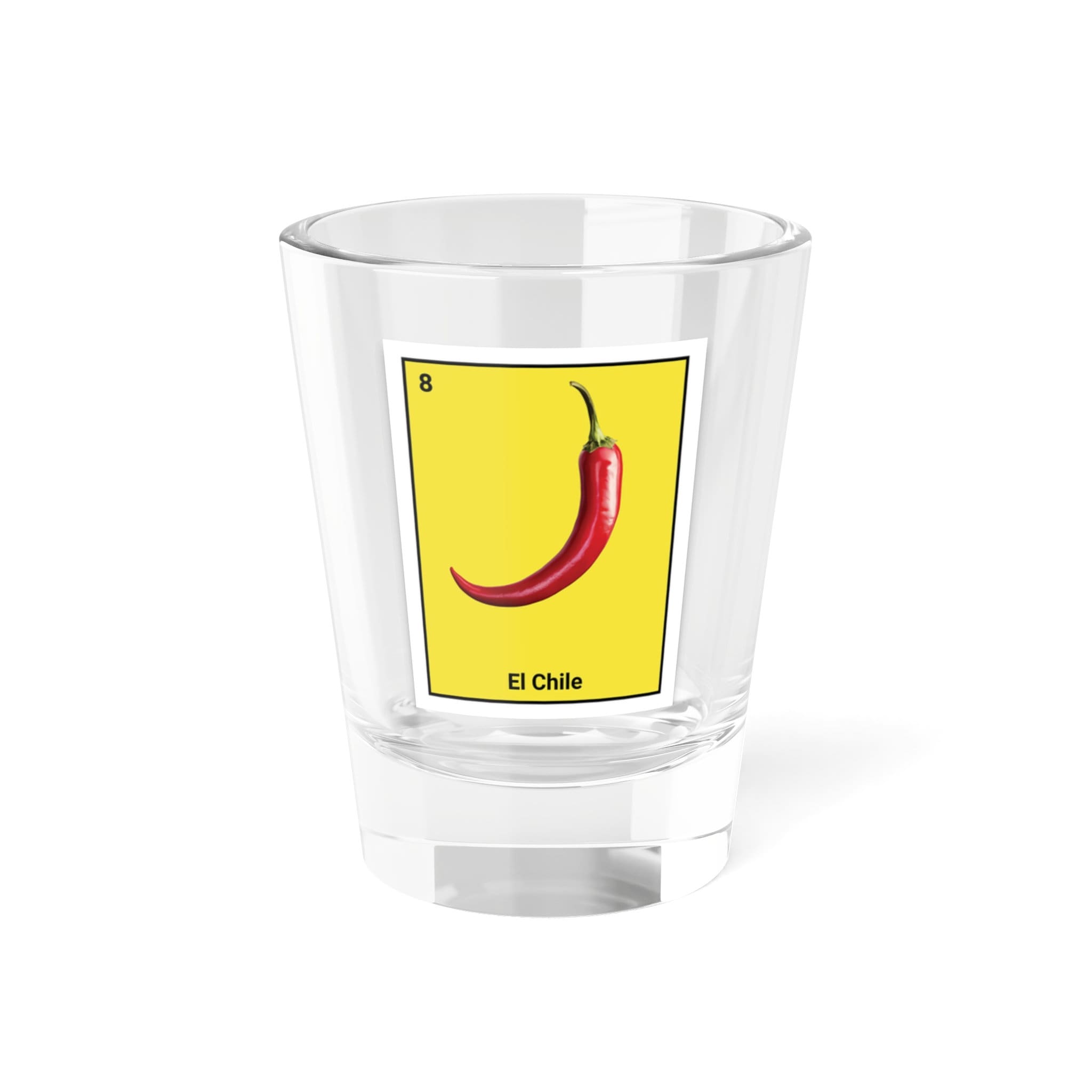 El Chile Shot Glass,loteria,mexican Bingo,lottery,jalapeno Peppers,hot ...