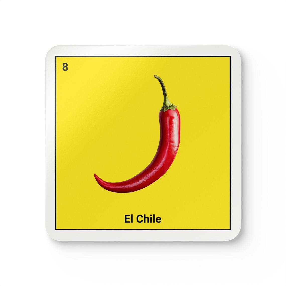 El Chile Coaster Set,chili Pepper Print,colorful Coasters,lottery ...