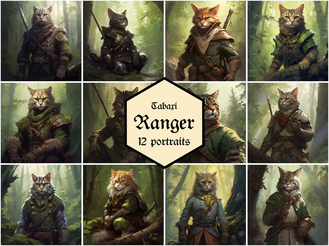 Tabaxi Ranger Portraits | 12-pack | Dungeons & Dragons - Etsy