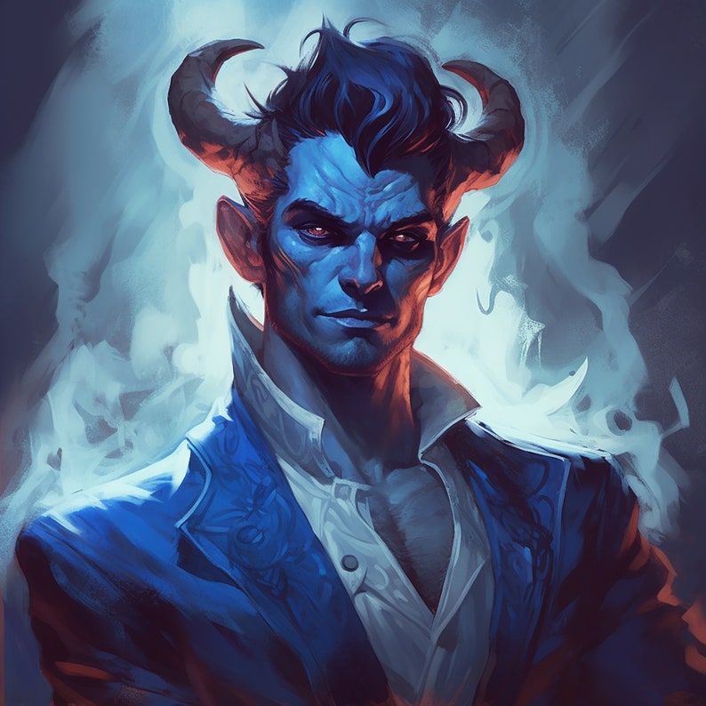 Male Tiefling Warlock Portraits 12-pack Dungeons & Dragons - Etsy
