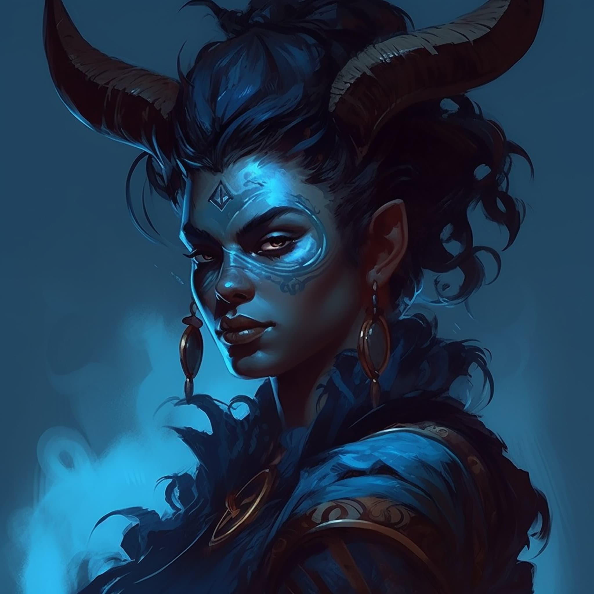Female Tiefling Warlock Portraits 12-pack Dungeons & - Etsy
