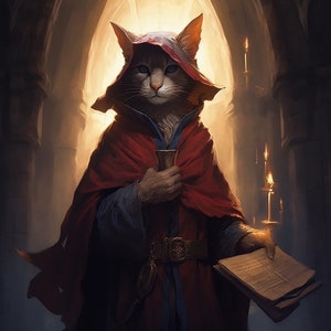 Tabaxi Wizard Portraits | 12-pack | Dungeons & Dragons - Etsy