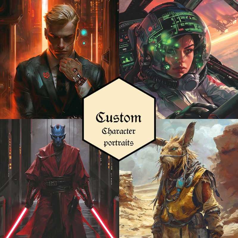 Scifi Character Portraits - Etsy
