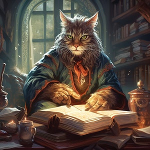 Tabaxi Wizard Portraits | 12-pack | Dungeons & Dragons - Etsy
