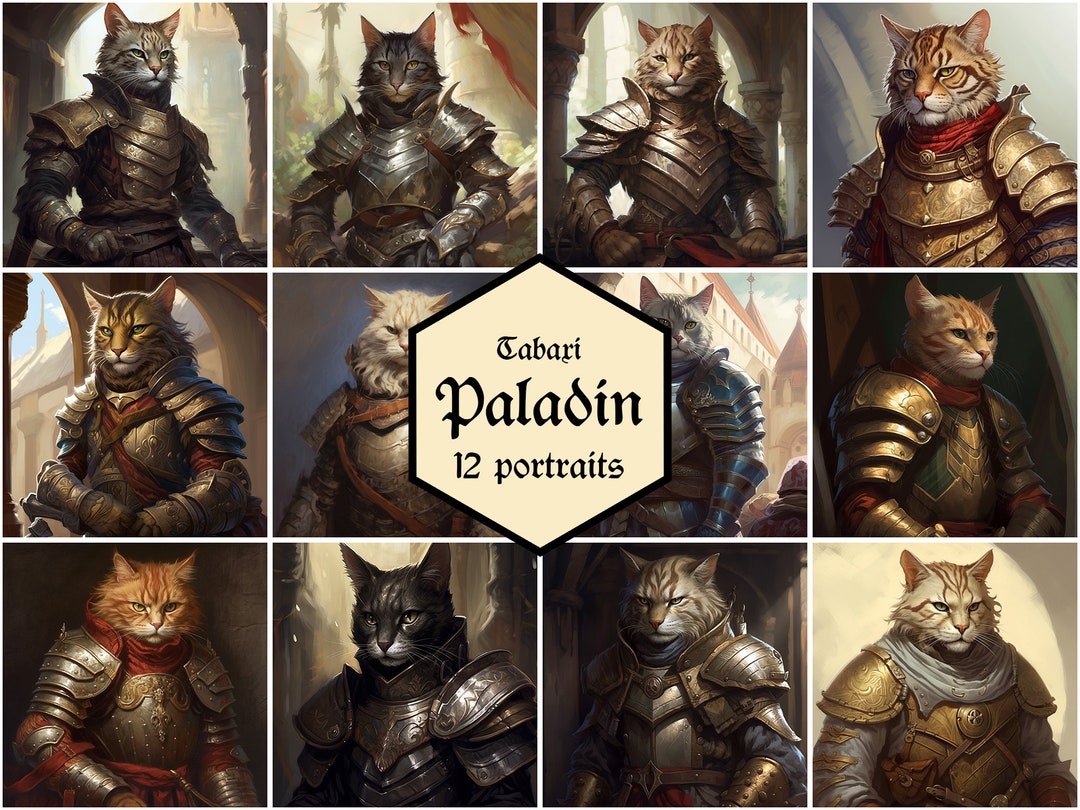 Tabaxi Paladin Portraits | 12-pack | Dungeons & Dragons - Etsy Australia