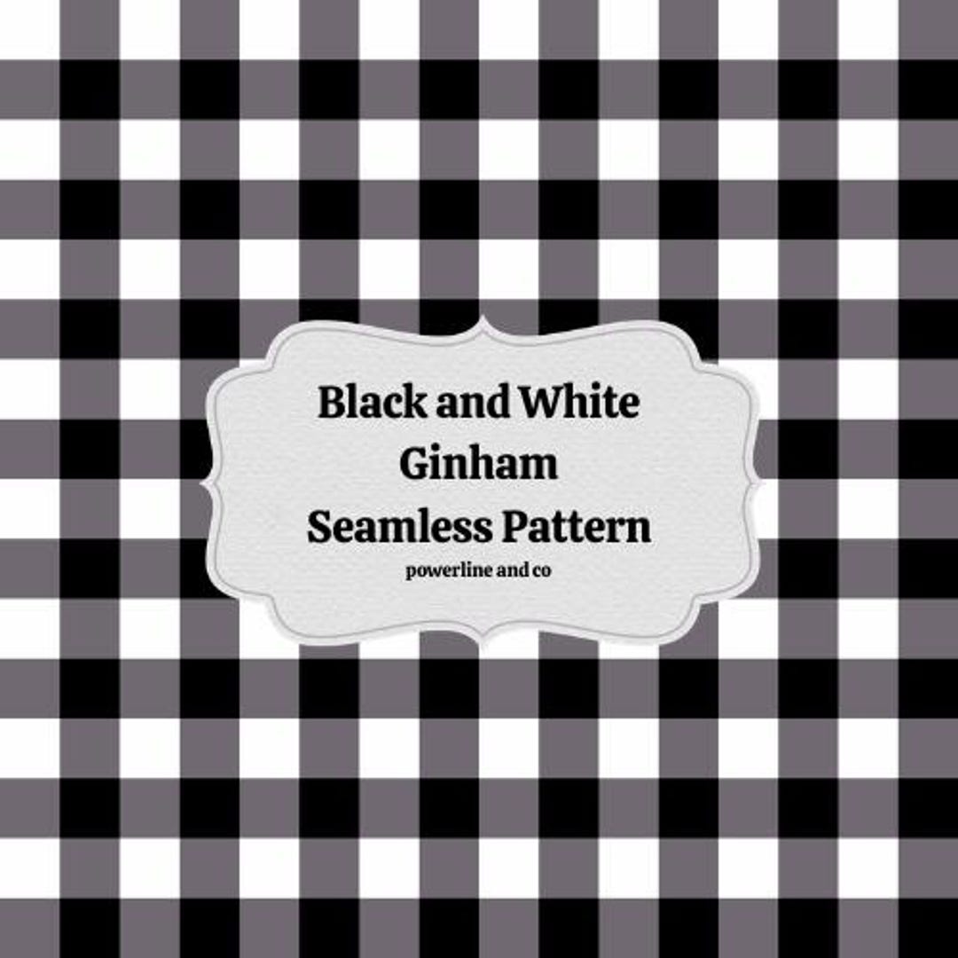 Black and White Gingham Seamless Pattern (PNG) Digital Download - Etsy
