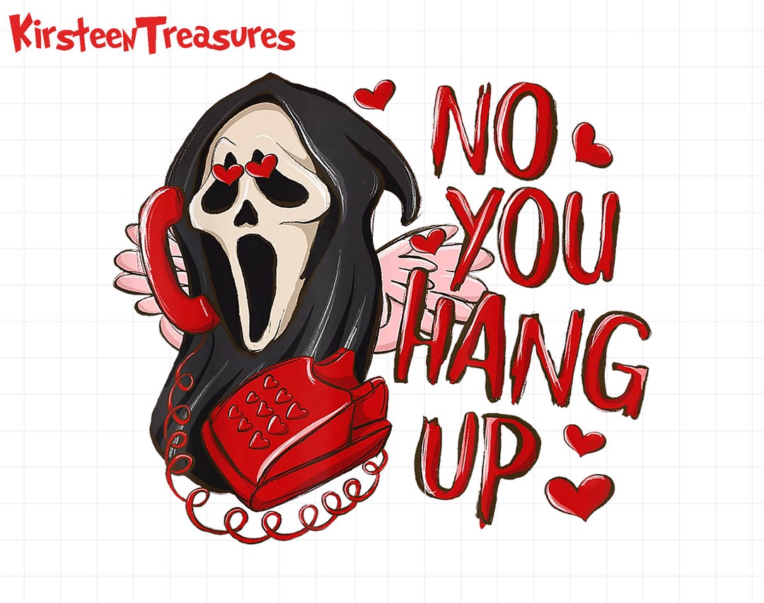 No You Hang up Ghost Face PNG, Ghost Face Calling PNG, Halloween Png ...