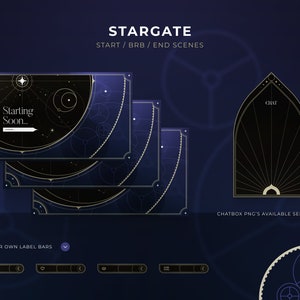 Stargate: Steampunk, Starry Themed Stream Graphics for Twitch Streams ...