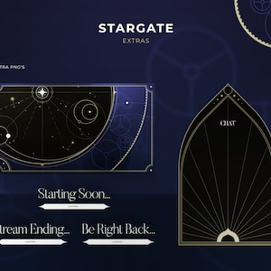 Stargate: Steampunk, Starry Themed Stream Graphics for Twitch Streams ...