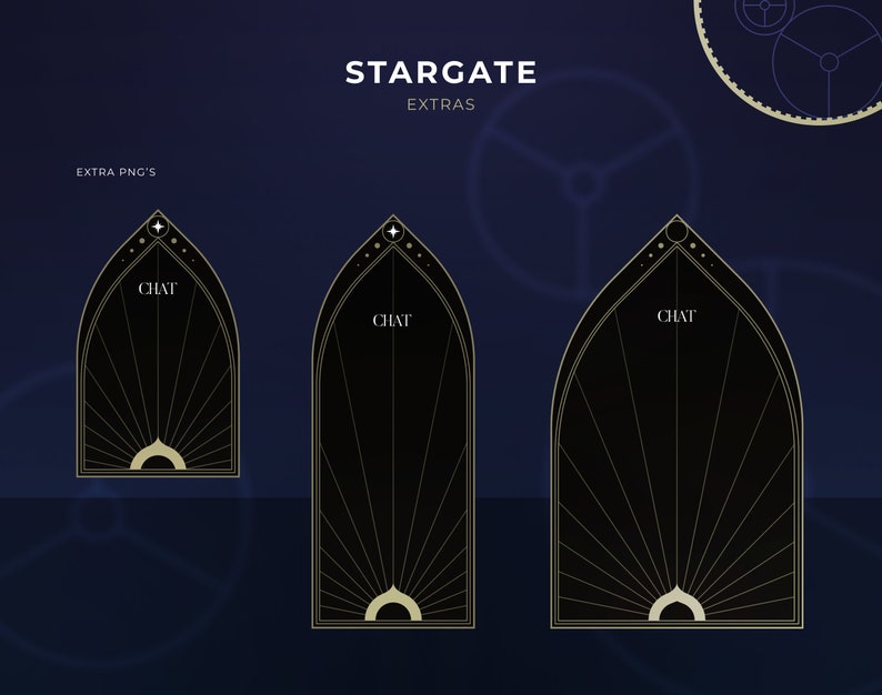 Stargate: Steampunk, Starry Themed Overlay Set for Twitch Streams - Etsy