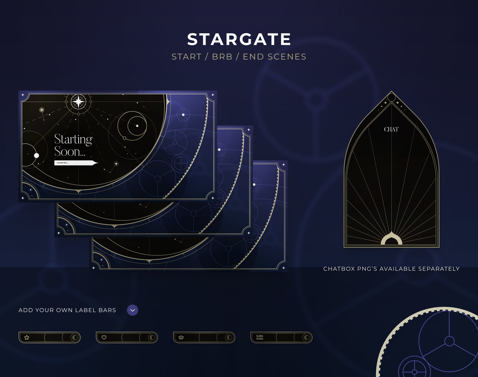 Stargate: Steampunk, Starry Themed Scene Set for Twitch Streams - Etsy