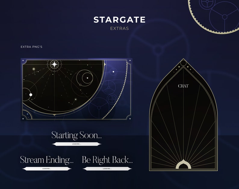 Stargate: Steampunk, Starry Themed Scene Set for Twitch Streams - Etsy