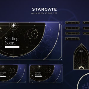 Stargate: Steampunk, Starry Themed Scene Set for Twitch Streams - Etsy