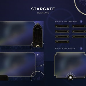 Stargate: Steampunk, Starry Themed Overlay Set for Twitch Streams - Etsy