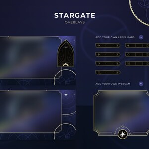 Stargate: Steampunk, Starry Themed Overlay Set for Twitch Streams - Etsy