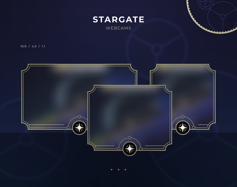 Stargate: Steampunk, Starry Themed Overlay Set for Twitch Streams - Etsy