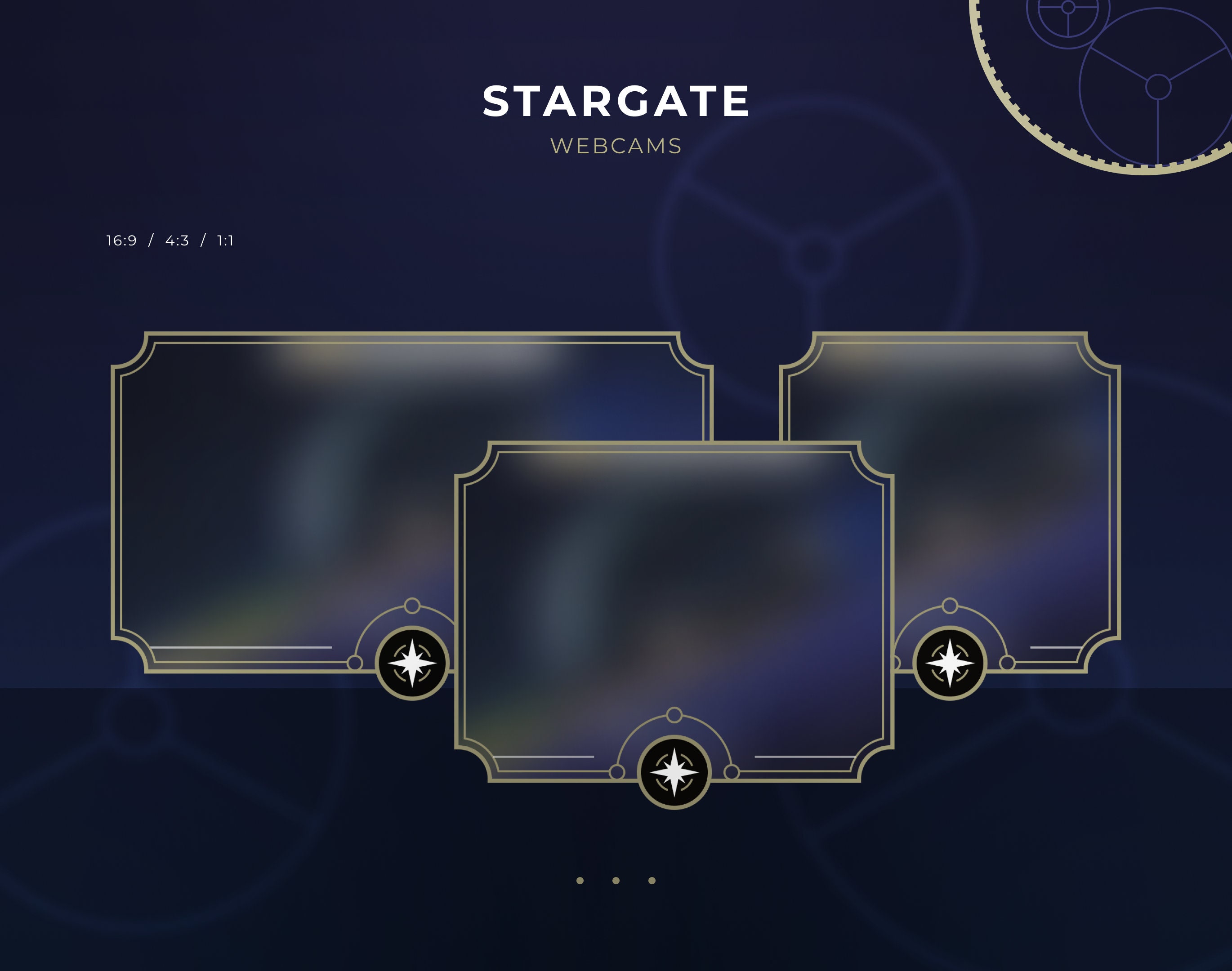 Stargate: Steampunk, Starry Themed Overlay Set for Twitch Streams - Etsy