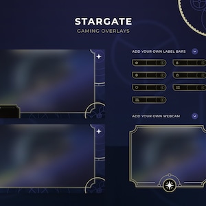 Stargate: Steampunk, Starry Themed Overlay Set for Twitch Streams - Etsy