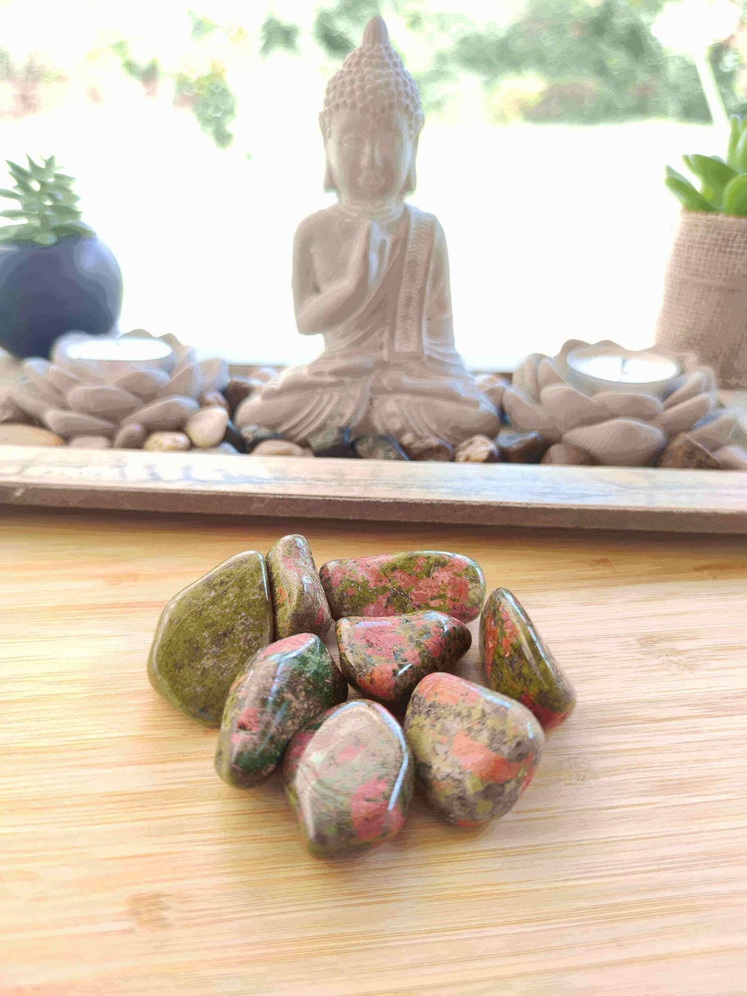 Unakite Tumbled Stone Self-confidence Heart Chakra Lithotherapy Natural ...