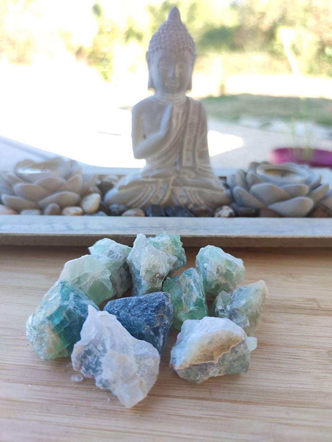 Raw Green Fluorine 20 to 30g Fluorine Green Stone Lithotherapy Natural ...