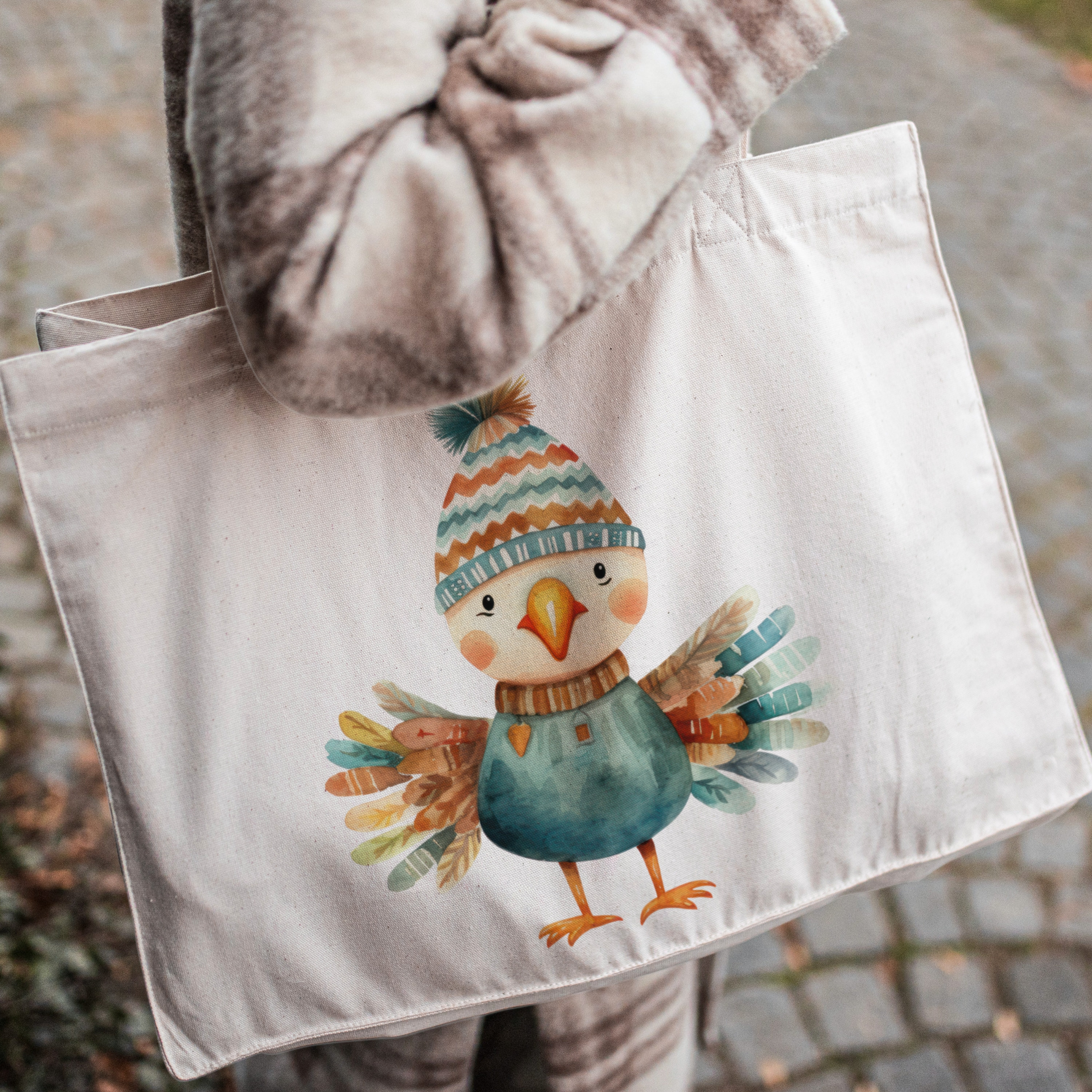 Colorful Watercolor Cute Turkeys 30 PNG 300 DPI, Thanksgiving Turkey ...