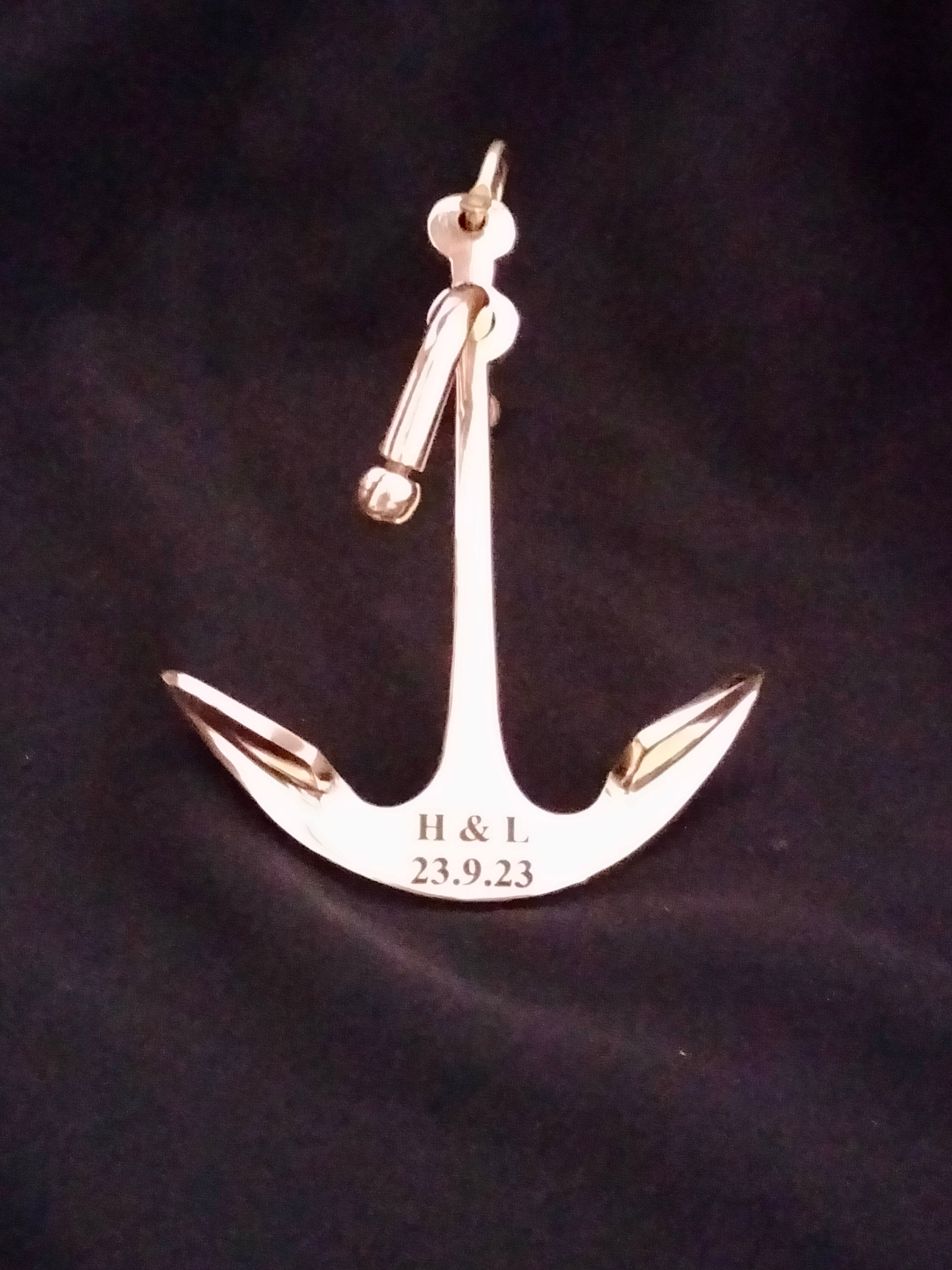 Personalized Solid Brass Anchor Paper Weight Paperweights Nautical ...