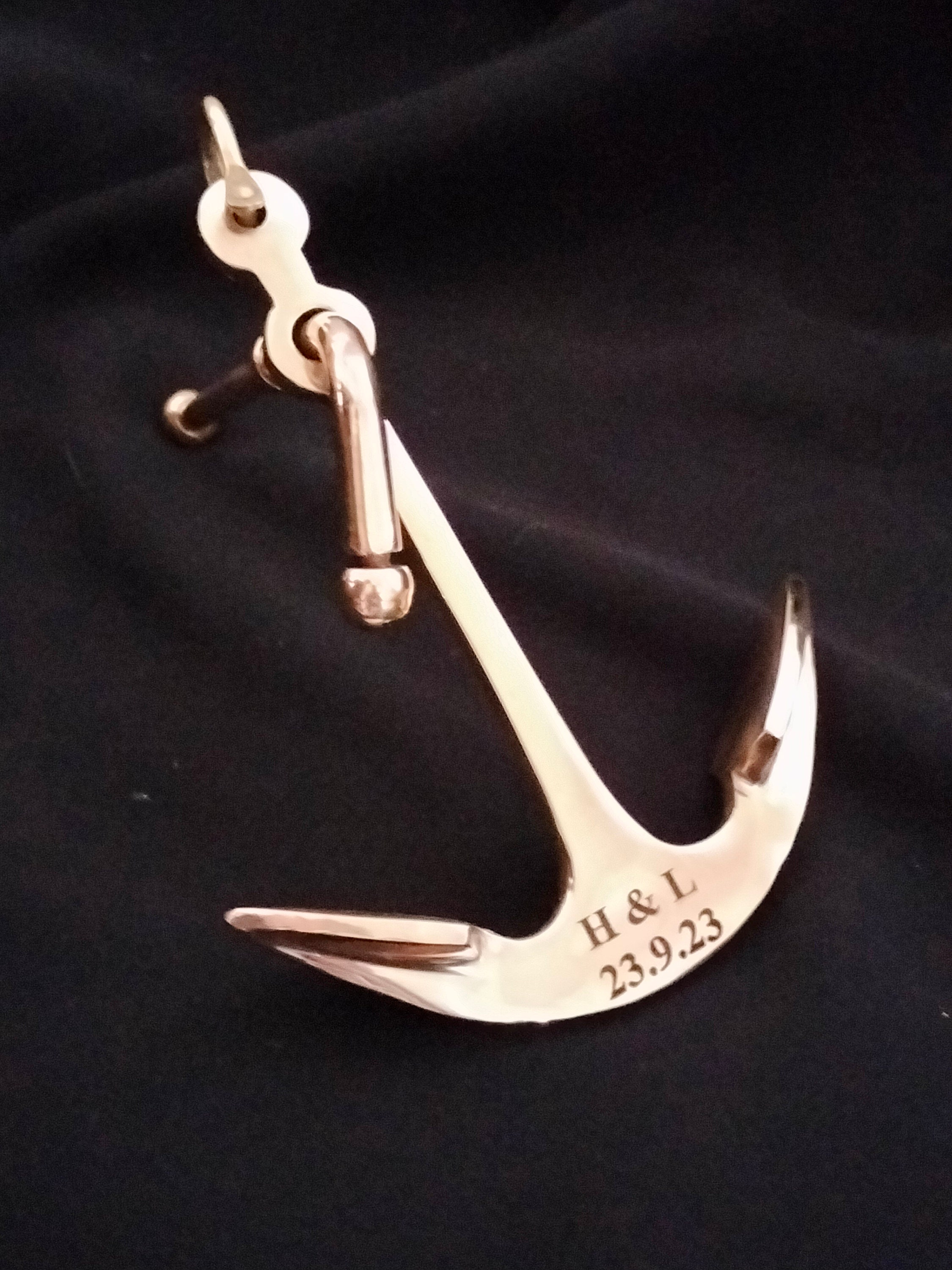 Personalized Solid Brass Anchor Paper Weight Paperweights Nautical ...