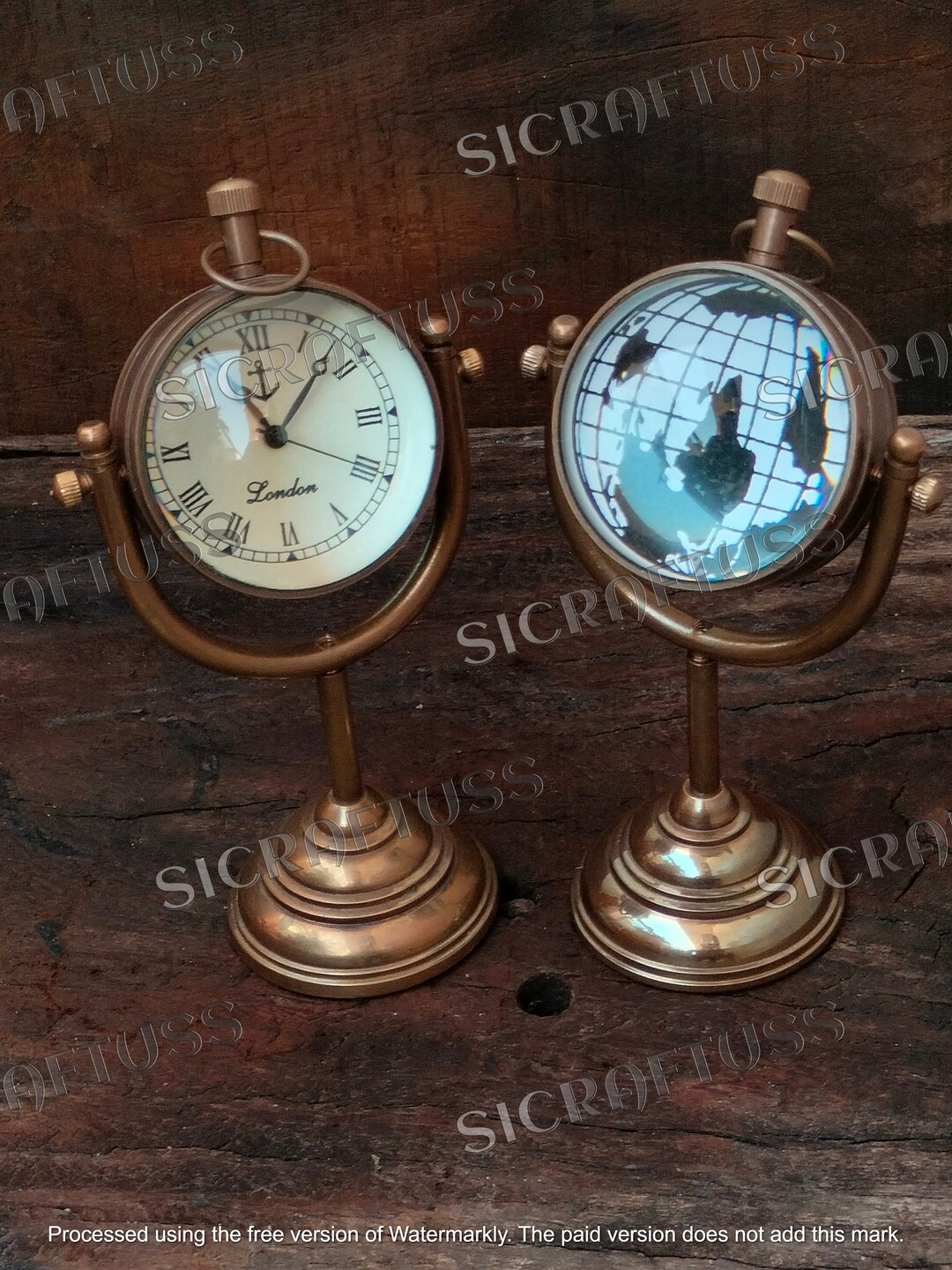 Brass Nautical Desk Clock Elegant Table Watch for Home & Office Decor ...