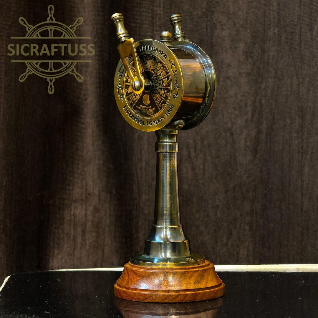Brass Ship Telegraph, Vintage Nautical Decor, Steampunk Style - Etsy
