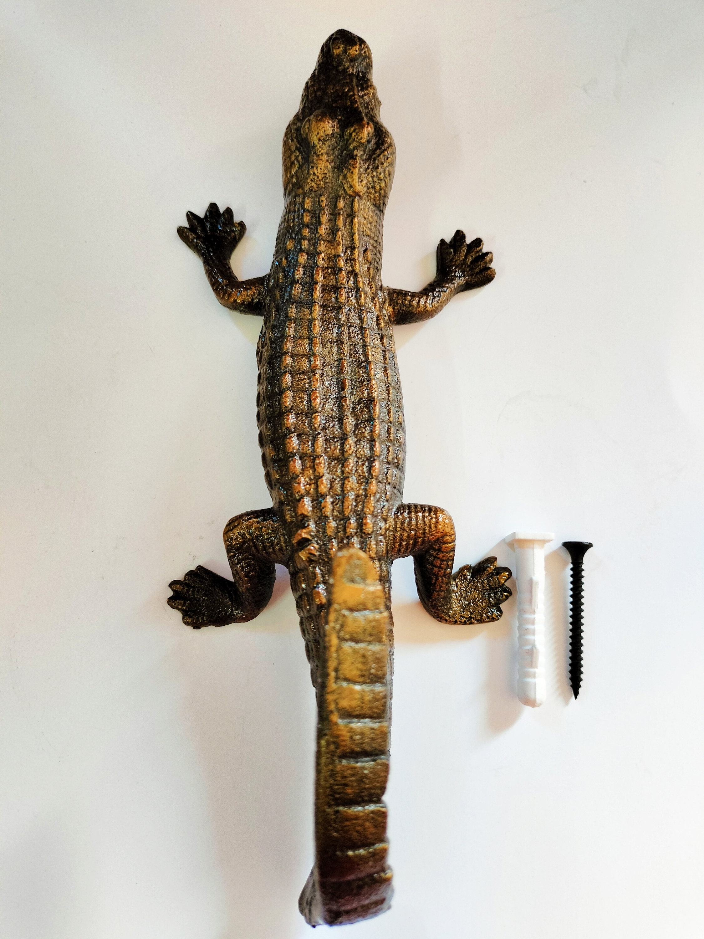 Wall Mounted Crocodile Hook, Wall Hooks Unique, Kitchen Towel Hanger ...