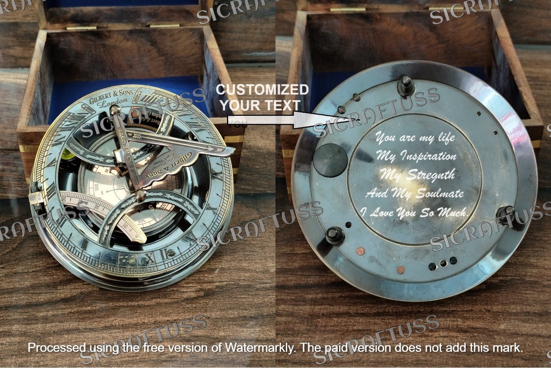 Personalization Big Compass Sundail , , Fathers Day Gift, Mothers Day ...