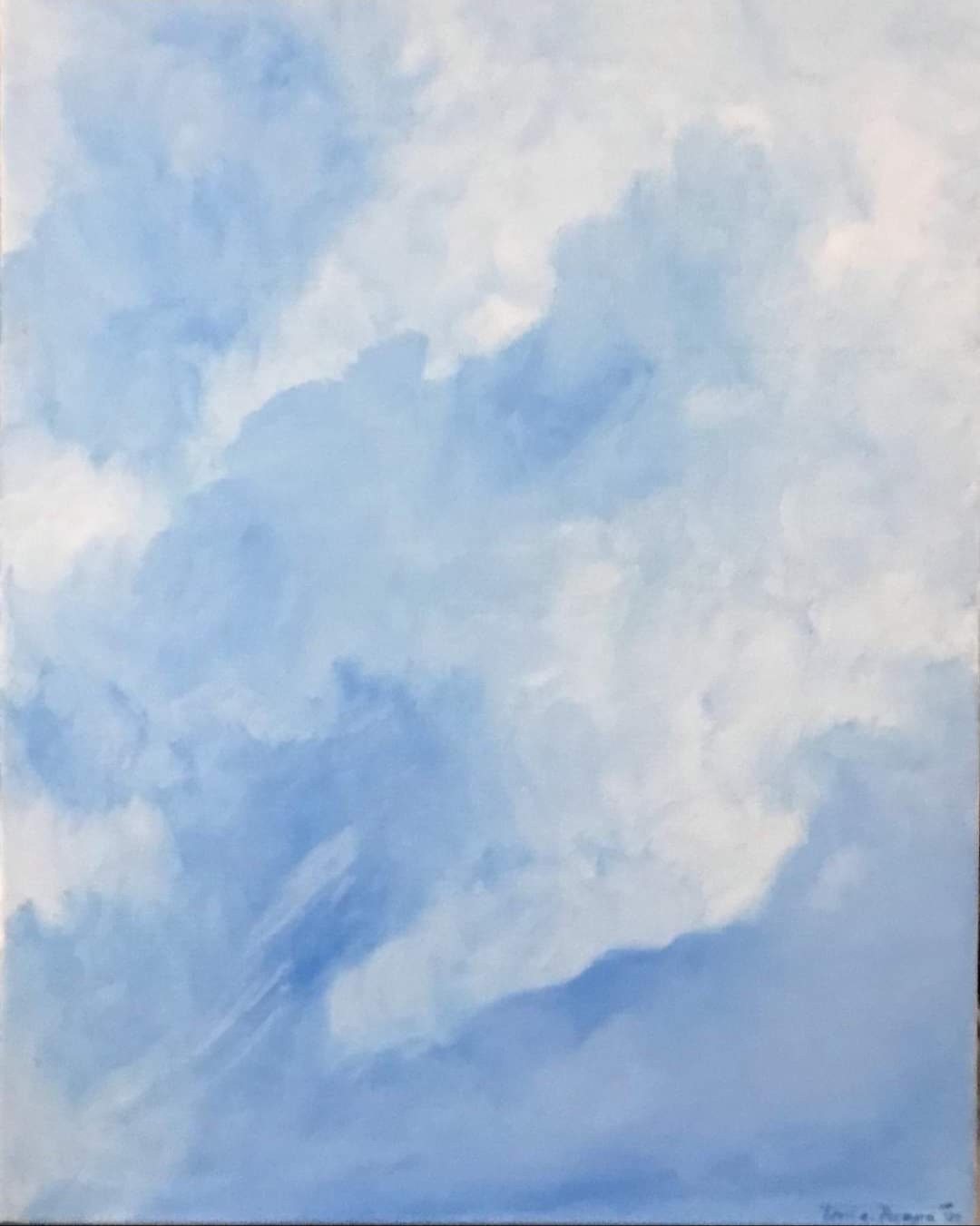 Sky High ~ Obsession With Blue Skies and Clouds an Original Handpainted ...
