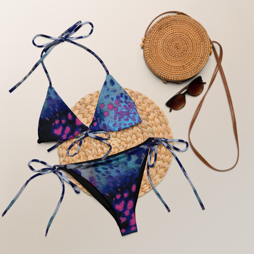 Cheetah Print Swimsuit Summer Vacation All-over Print String Bikini ...