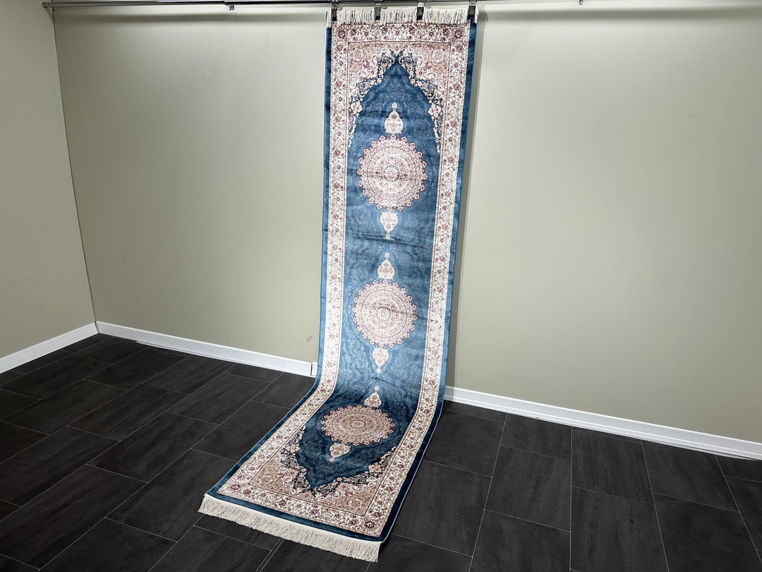 Turkish Bamboo Silk Runner Rug: 3x10 Hallway Carpet - Etsy