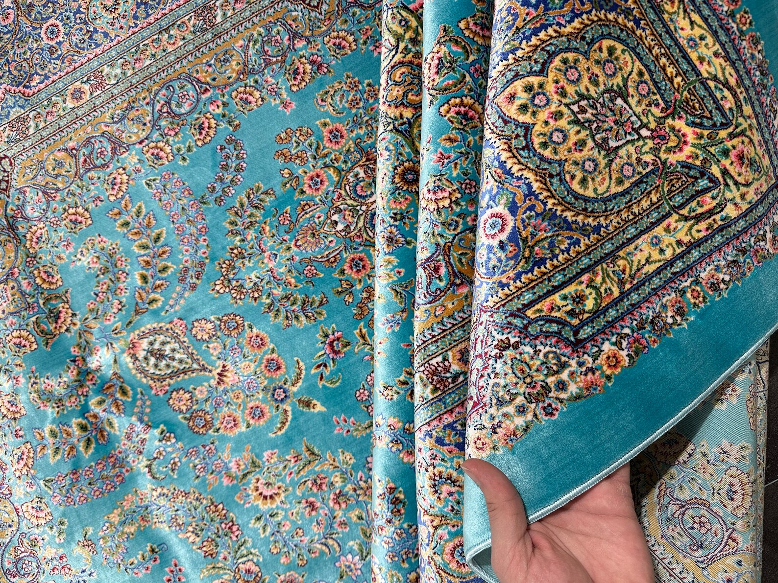 5x8 Classic Design Silk Rug, Blue Silk Rug, Hight Quality Silk Rug, 5x8 ...