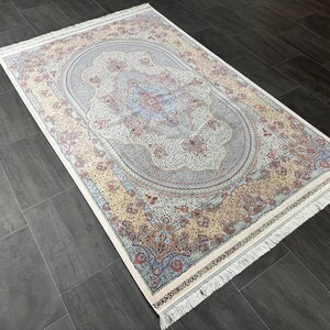 5x8 Anatolian Silk Rug, Bamboo Silk Rug, 5x8 Area Rug, Living Room Rug ...