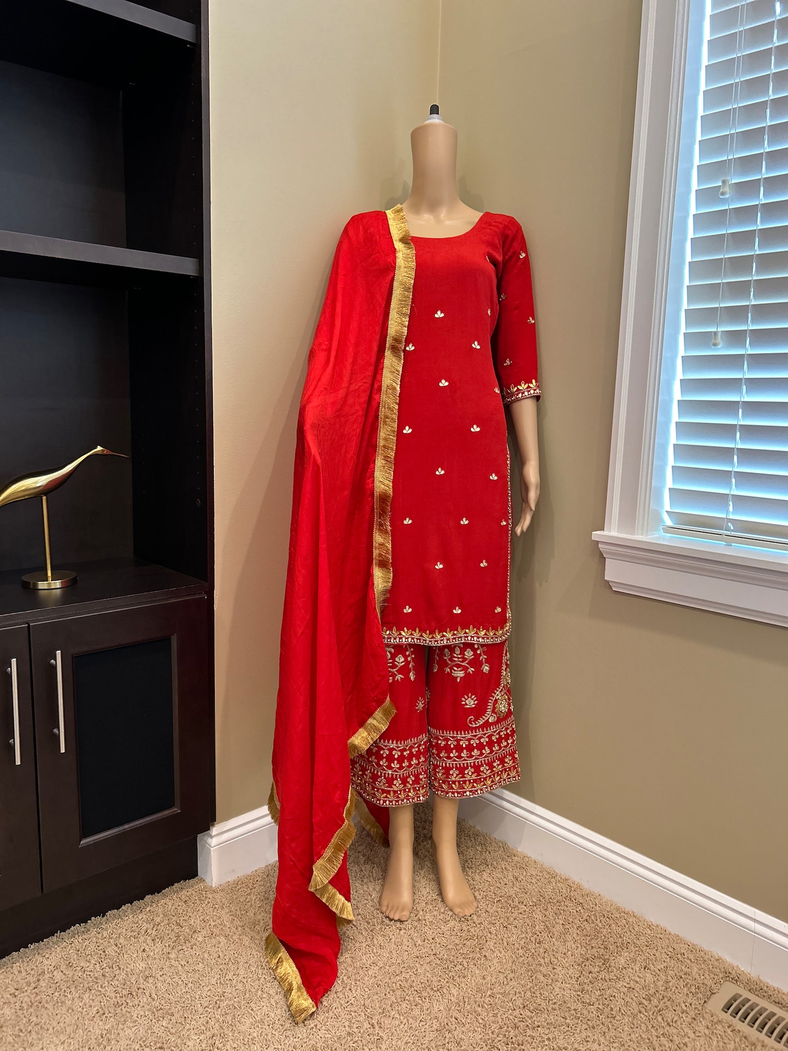 Hand Embroidered Suit - Etsy