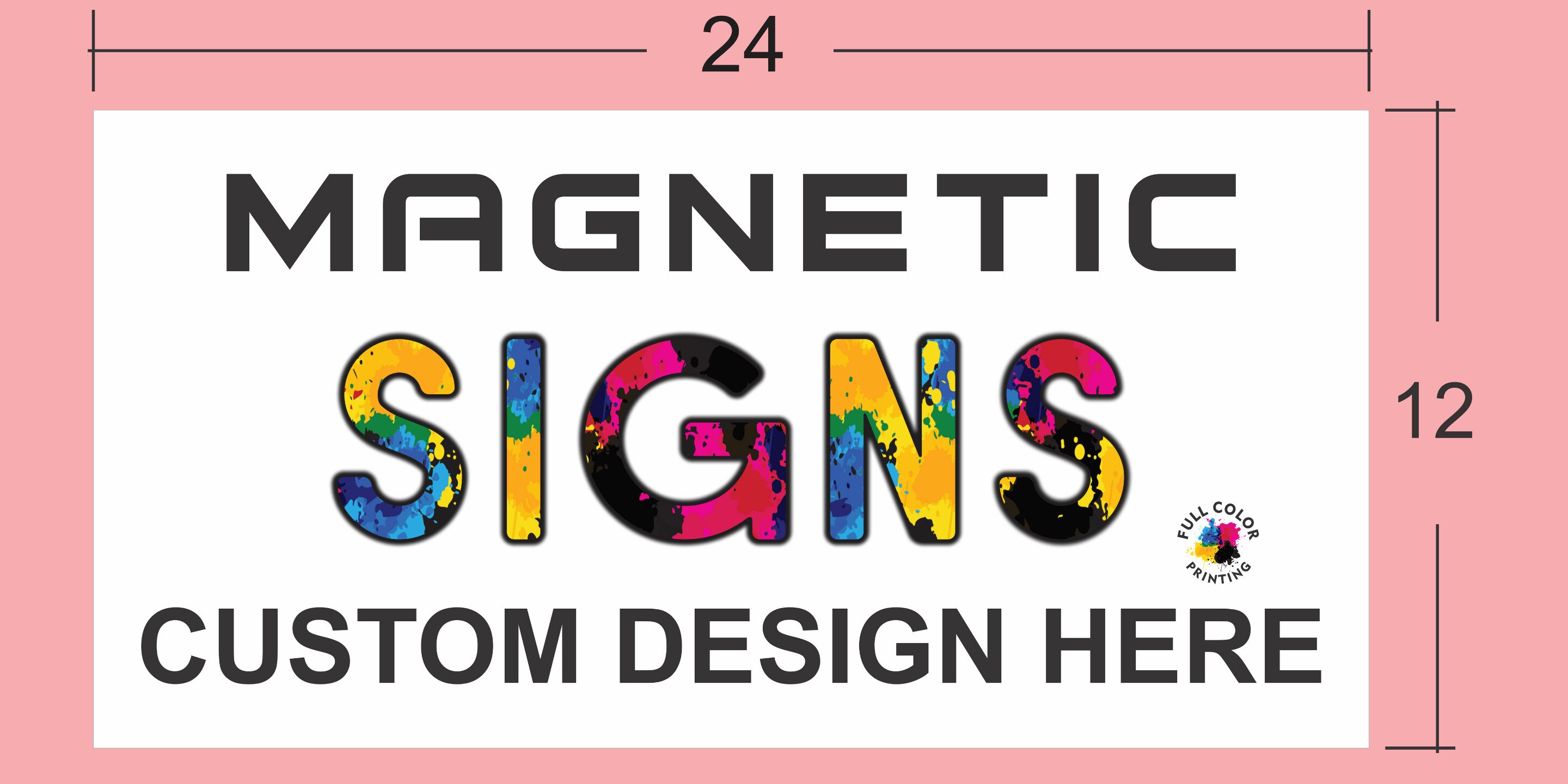 Set of 2 Custom Car Magnet Signs, Personalized Car Magnetic Signs for ...