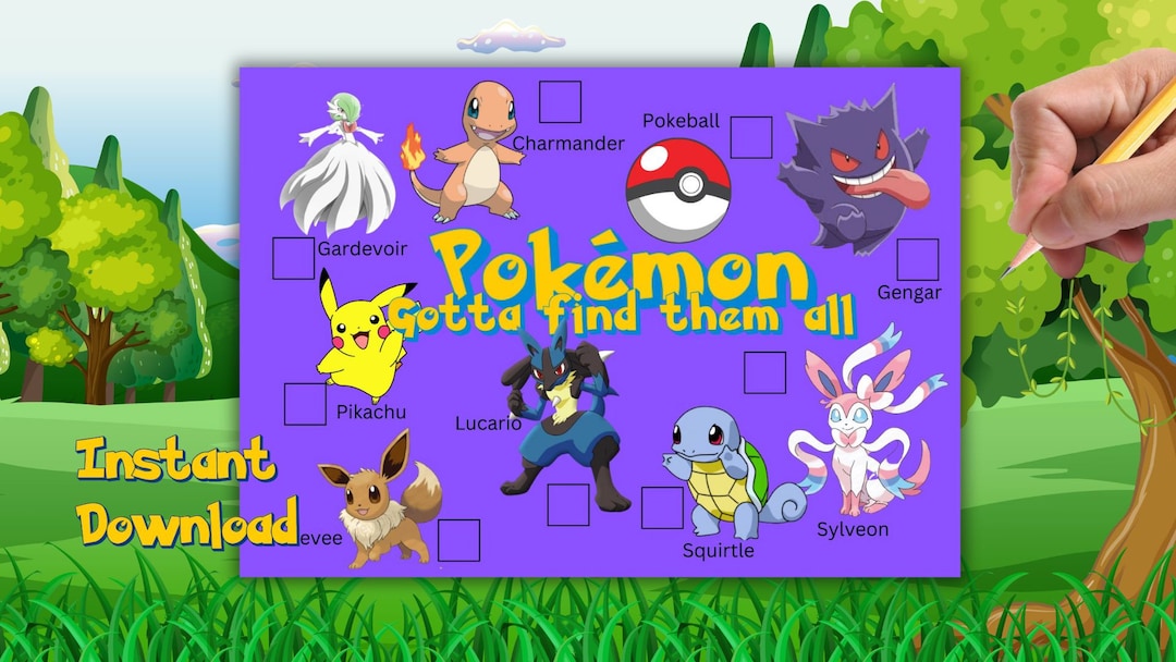 Printable Pokémon Scavenger Hunt L Birthday Scavenger Hunt L - Etsy