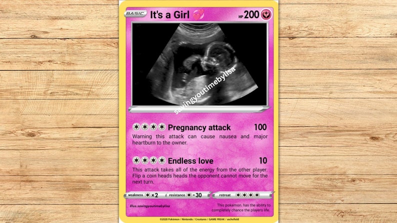 Pokemon Gender Reveal Cards L Gender Reveal L Baby Shower - Etsy
